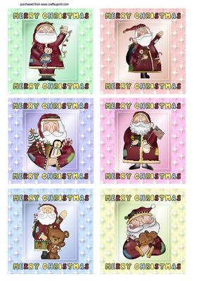 Santa Star Christmas Toppers - CUP240613_1121 | Craftsuprint