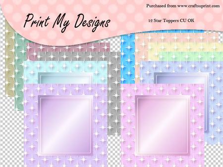 12 5x5 Star Card Fronts for Pu & Cu - CUP243171_1121 | Craftsuprint
