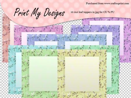 10 5x5 Leafy Backgrounds Cu Ok - CUP245793_1121 | Craftsuprint