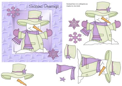 Funky Christmas Snowman - CUP265769_1121 | Craftsuprint