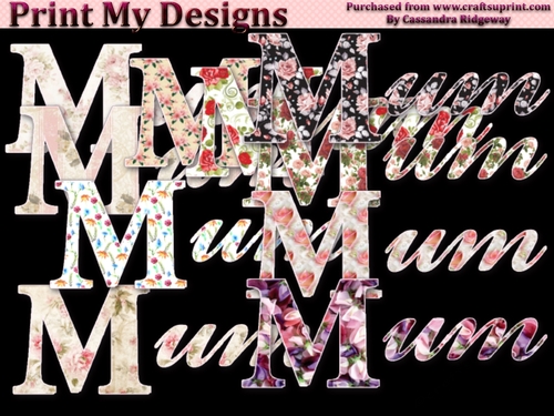 mum floral text - CUP854752_1121 | Craftsuprint