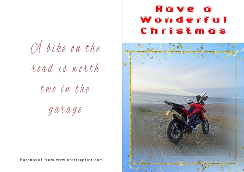 No Cut Just Print Christmas Cards - Motorbikes - CUP1182720_59450 ...