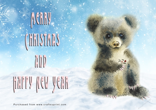 No Cut Just Print Christmas Cards - Watercolour Wild Animals ...