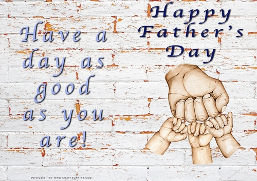 No Cut Just Print Fathers Day Cards - CUP1191957_59450 | Craftsuprint
