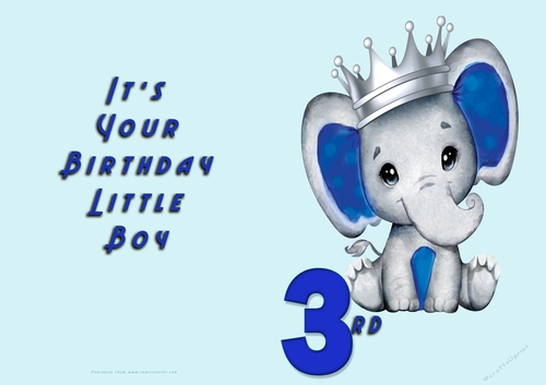 No Cut Just Print Birthday card for a Baby boy - CUP1192807_59450 ...