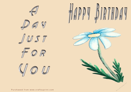 NCJP - Happy Happy Birthday - Blue Flower - CUP1193779_59450 | Craftsuprint