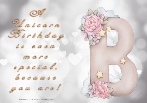NCJP - A Unicorn Birthday - Letter B - CUP1194535_59450 | Craftsuprint