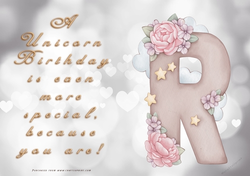 NCJP - A Unicorn Birthday - Letter R - CUP1194551_59450 | Craftsuprint