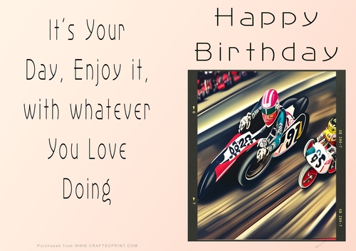 NCJP - Birthday Fantasy Motorcycle racing and cart racing - CUP1198722 ...