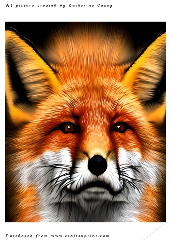 A4 AI Beautiful picture of a fox - CUP1200303_59450 | Craftsuprint