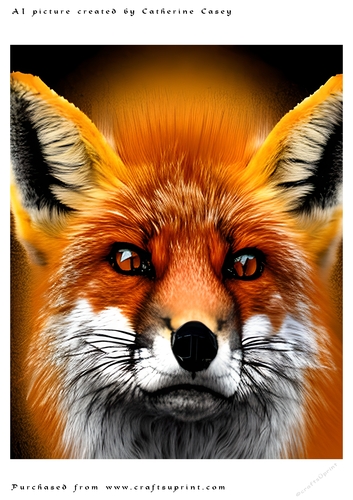 A4 AI Beautiful picture of a fox - CUP1200305_59450 | Craftsuprint
