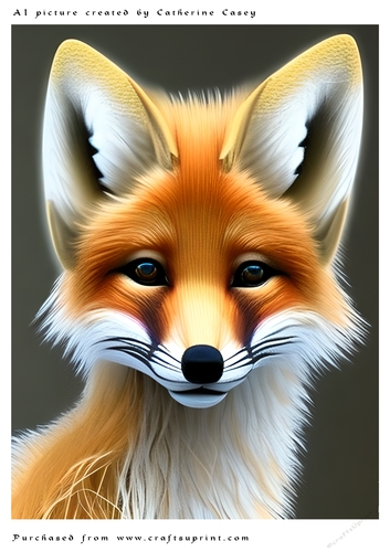 A4 AI Beautiful Fantasy Picture of a Fox - CUP1200409_59450 | Craftsuprint