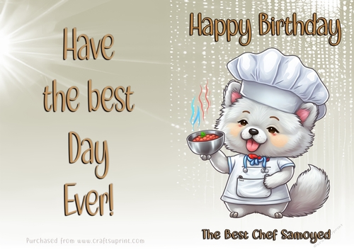 NCJP Birthday Card Animal Occupations - Chef Samoyed - CUP1207982_59450 ...