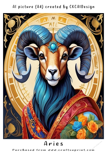A4 AI Beautiful Fantasy Zodiac Signs Aries - CUP1271516_59450 ...