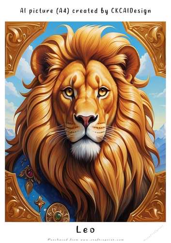 A4 AI Beautiful Fantasy Zodiac Signs Leo - CUP1271789_59450 | Craftsuprint