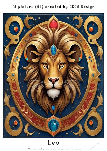 A4 AI Beautiful Fantasy Zodiac Signs Leo - CUP1271801_59450 | Craftsuprint