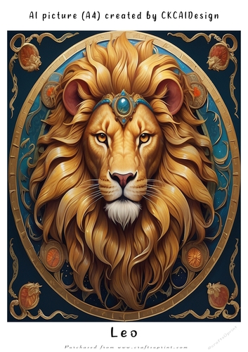 A4 AI Beautiful Fantasy Zodiac Signs Leo - CUP1271807_59450 | Craftsuprint