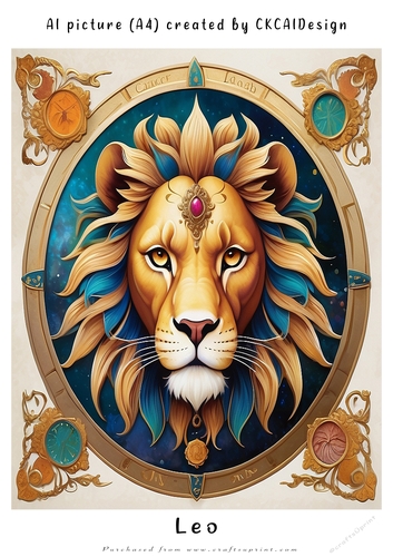 A4 AI Beautiful Fantasy Zodiac Signs Leo - CUP1271818_59450 | Craftsuprint