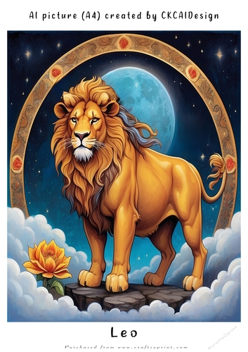 A4 AI Beautiful Fantasy Zodiac Signs Leo - CUP1271828_59450 | Craftsuprint