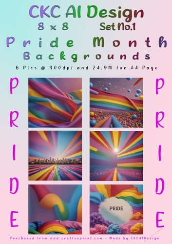 Pride Month Backgrounds 8x8 300dpi - CUP1275825_59450 | Craftsuprint