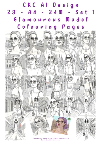 23 Glamorous Models Colouring Pages - Set 1 - CUP1275927_59450 ...