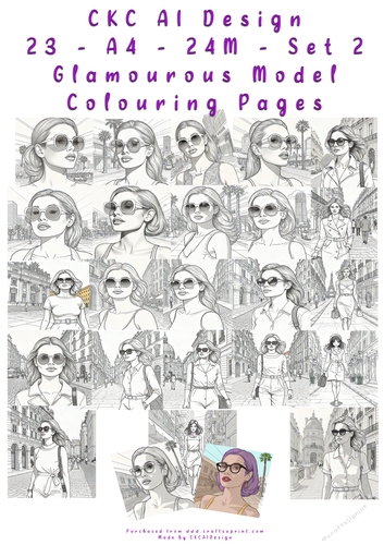 23 Glamorous Models Colouring Pages - Set 2 - CUP1275938_59450 ...