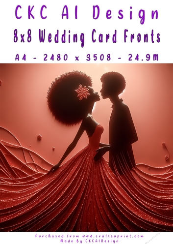 Wedding Card Front 8x8 - CUP1278694_59450 | Craftsuprint