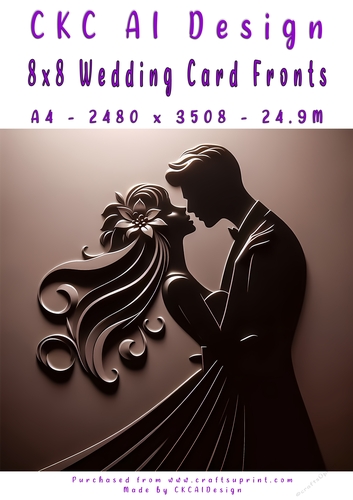 Wedding Card Front 8x8 - CUP1278704_59450 | Craftsuprint