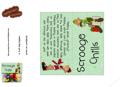 Scrooge Candy Chills 6 Inch Treat Bag Topper - CUP1013453_80573 ...