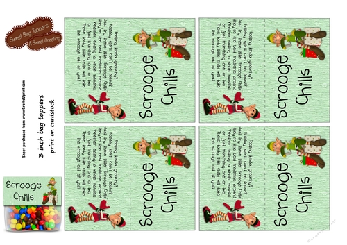 Scrooge Candy Chills 3 Inch Treat Bag Toppers - CUP1013454_80573 ...