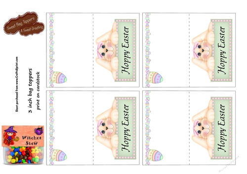 Hoppy Easter 3 Inch Easter Treat Bag Toppers - CUP1028619_80573 ...