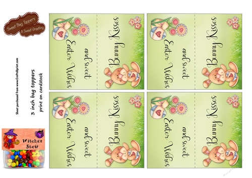 Bunny Kisses 3 Inch Easter Treat Bag Toppers - CUP1028622_80573 ...