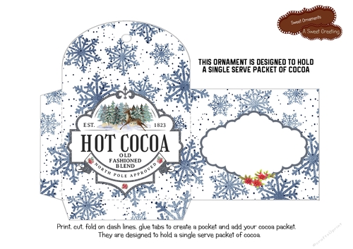 Hot Cocoa Packet Christmas Ornament - CUP1177465_80573 | Craftsuprint