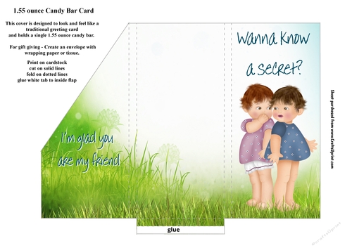 Secret Friend Candy Bar Card For 1.55 ounce Candy Bar - CUP1223414 ...
