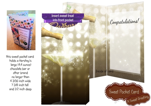 Congratulations Champagne Large Candy Bar Pocket Card - CUP1223453 ...