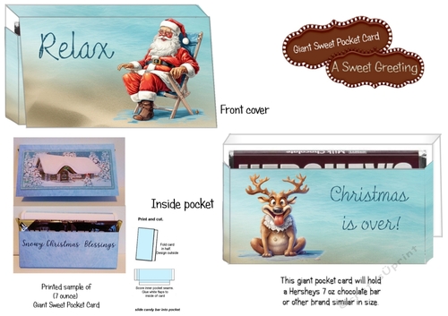Printable Spring Relax, Christmas is Over Pocket Card For Giant 7 oz ...
