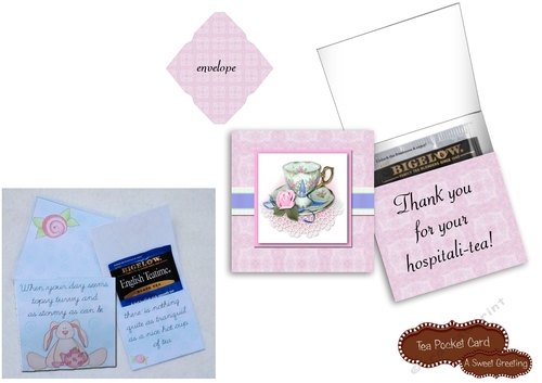 Printable Thank You For Your Hospital-tea Pocket Card With Envelope ...