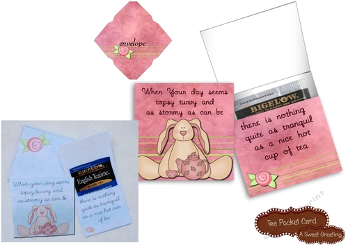 Printable Topsy Turvy Bunny Encouragement Pocket Card With Envelope ...