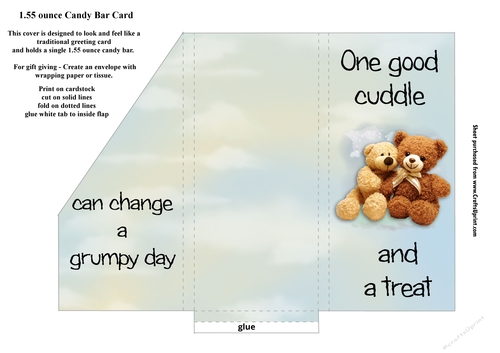 One Good Cuddle & A Treat... Small Chocolate Bar Pocket Card ...