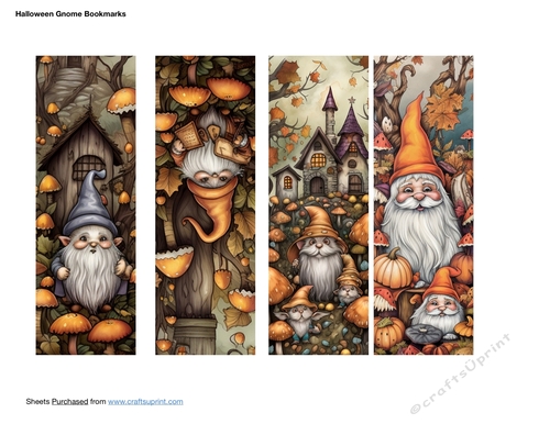 Halloween Gnome Bookmarks - CUP1250572_87117 | Craftsuprint