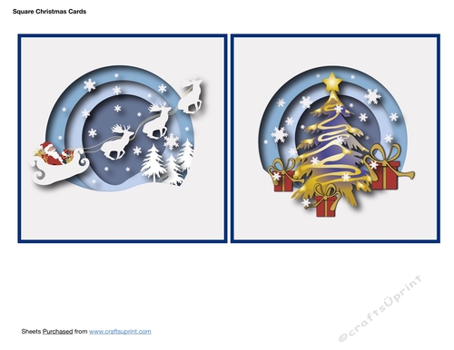 Square Christmas Cards - CUP1250781_87117 | Craftsuprint