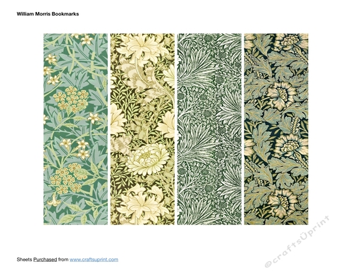 William Morris Design Bookmarks - CUP1252900_87117 | Craftsuprint