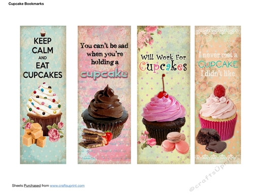Cupcake Bookmarks - CUP1252933_87117 | Craftsuprint