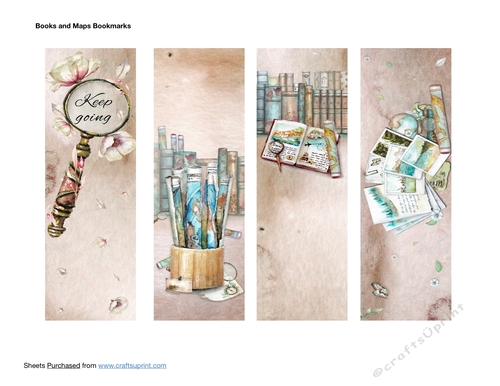 Books and Maps Bookmarks - CUP1254618_87117 | Craftsuprint