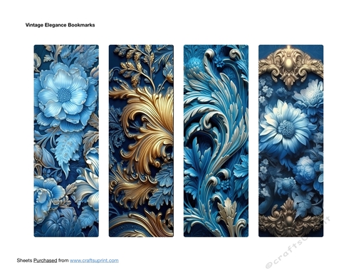 Vintage Elegance Bookmarks - CUP1256557_87117 | Craftsuprint