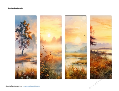Sunrise Bookmarks - CUP1258752_87117 | Craftsuprint