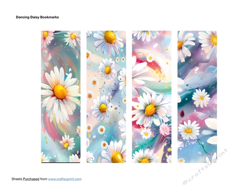 Dancing Daisy Bookmarks - CUP1258756_87117 | Craftsuprint