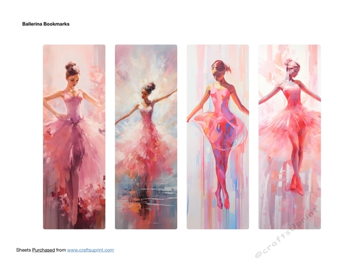 Ballerina Bookmarks - CUP1260091_87117 | Craftsuprint