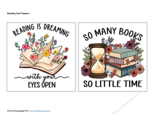 Reading Card Toppers - CUP1263078_87117 | Craftsuprint