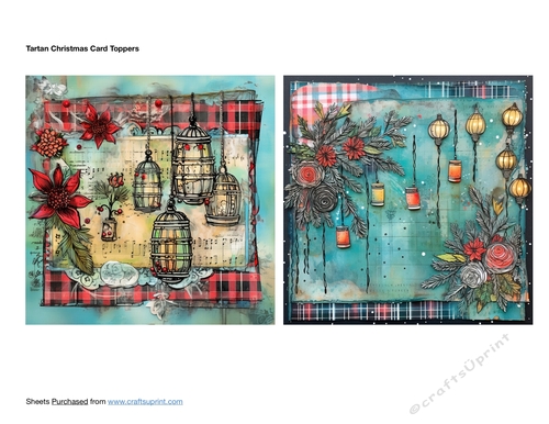 Tartan Christmas Card Toppers - CUP1265207_87117 | Craftsuprint